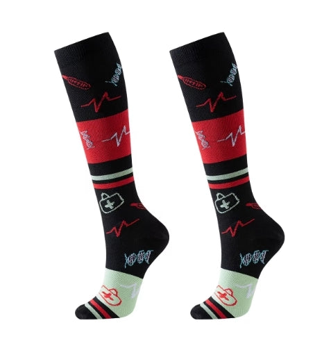 ROYALUCK 6 Pairs Nurse Compression Socks - Support Knee High Socks for ...